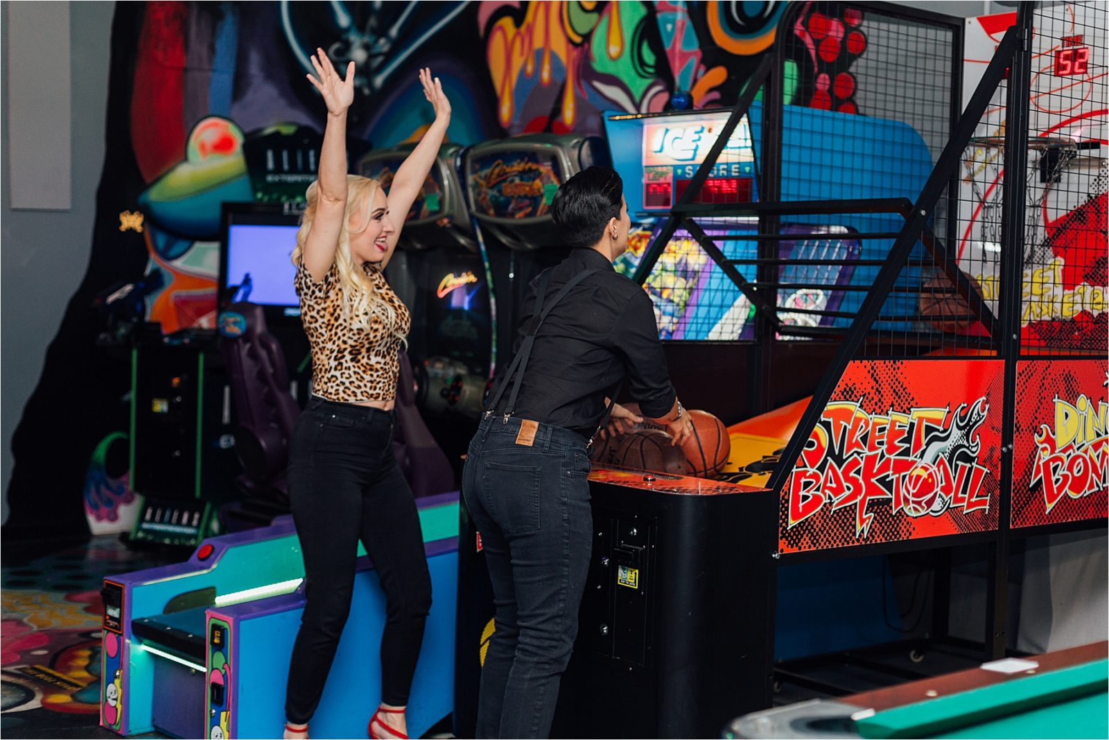 Vortex Arcade Engagement - Iris and Urchin Photography by Ryley Mayoras