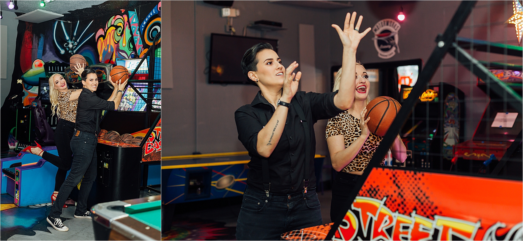 Vortex Arcade Engagement - Iris and Urchin Photography by Ryley Mayoras