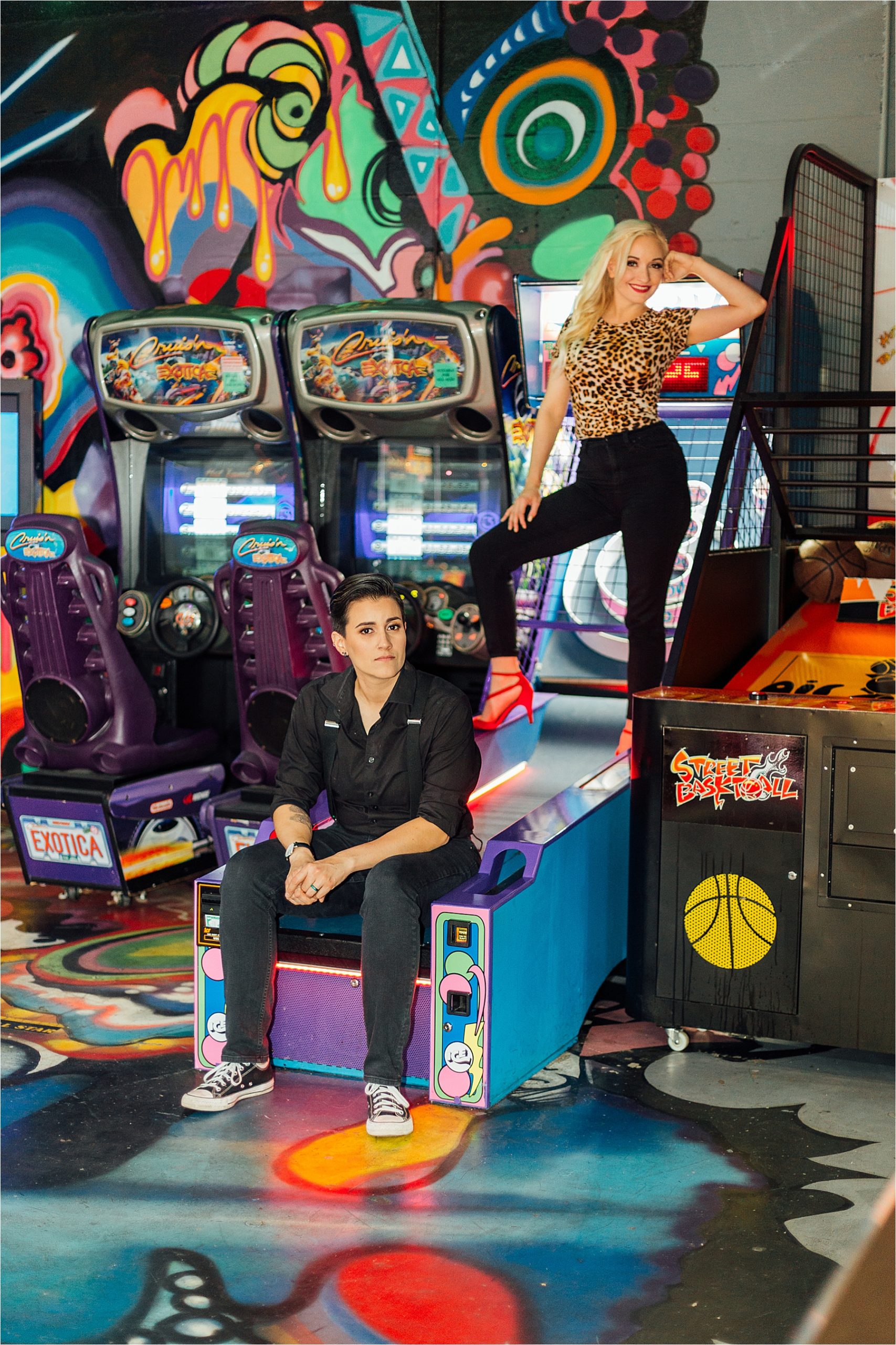 Vortex Arcade Engagement - Iris and Urchin Photography by Ryley Mayoras