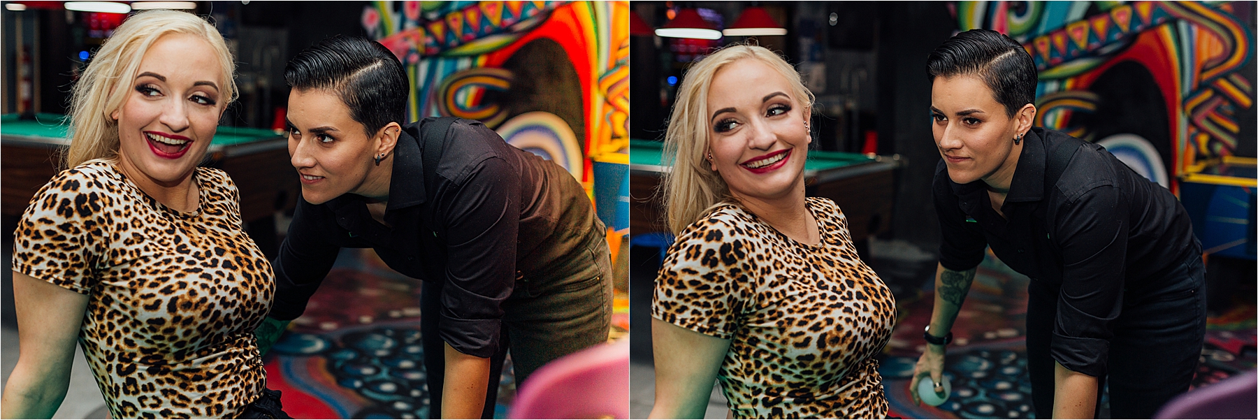 Vortex Arcade Engagement - Iris and Urchin Photography by Ryley Mayoras